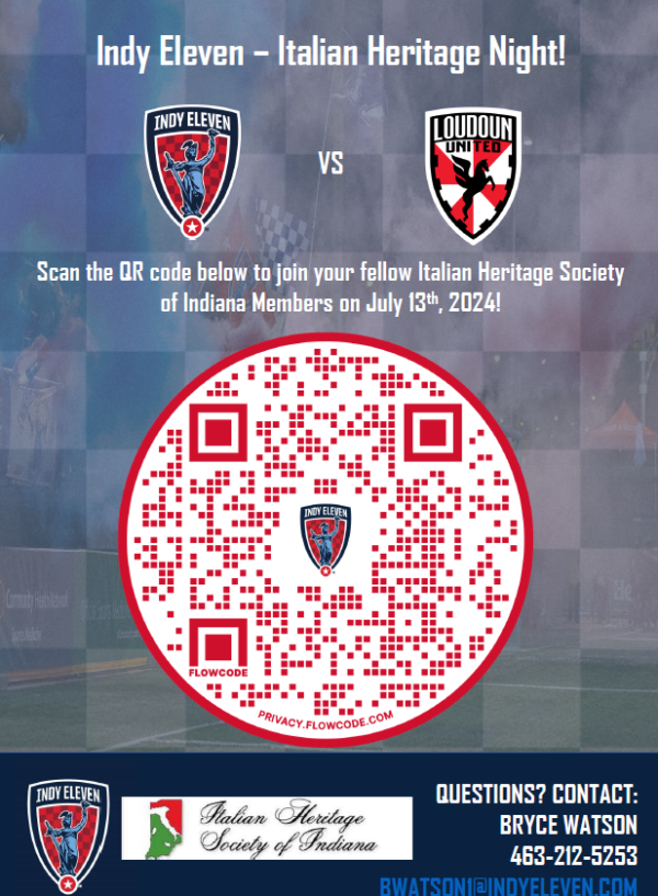 Italian Heritage Night with Indy Eleven - Italian Heritage Society of ...